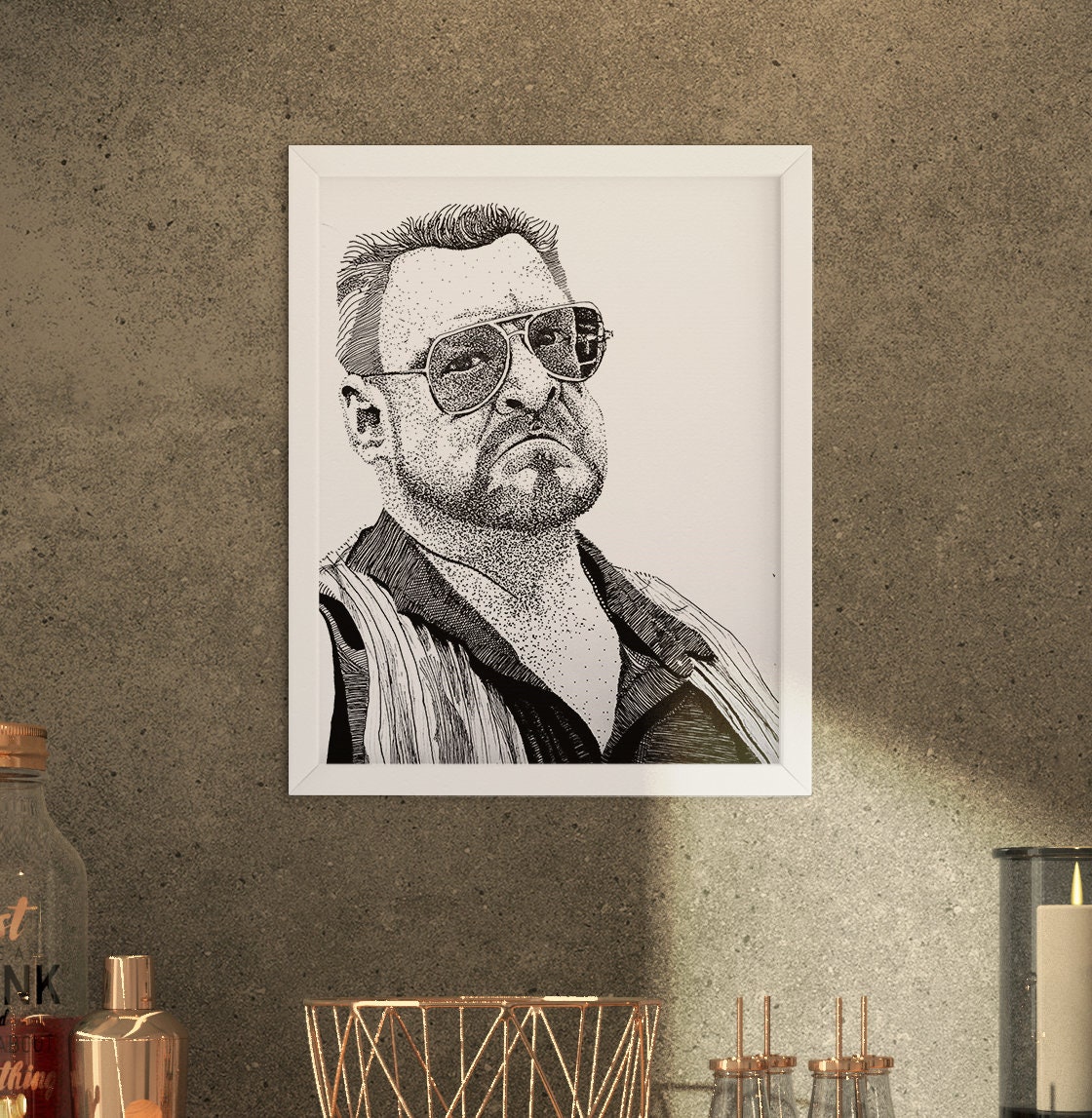 PRINTABLE Walter Sobchak Big Lebowski Art Digital File - Etsy