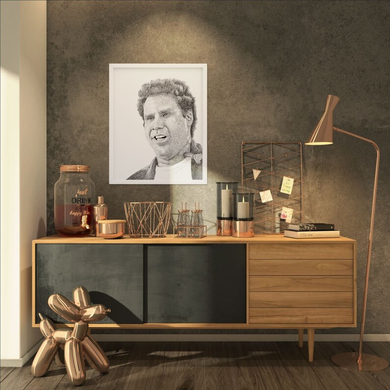 PRINTABLE Will Ferrell Old School Digital Illustration Download Files ...