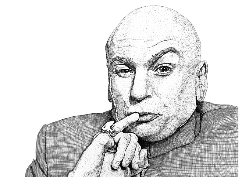 PRINTABLE Dr Evil Austin Powers Digital Illustration Download File - Etsy