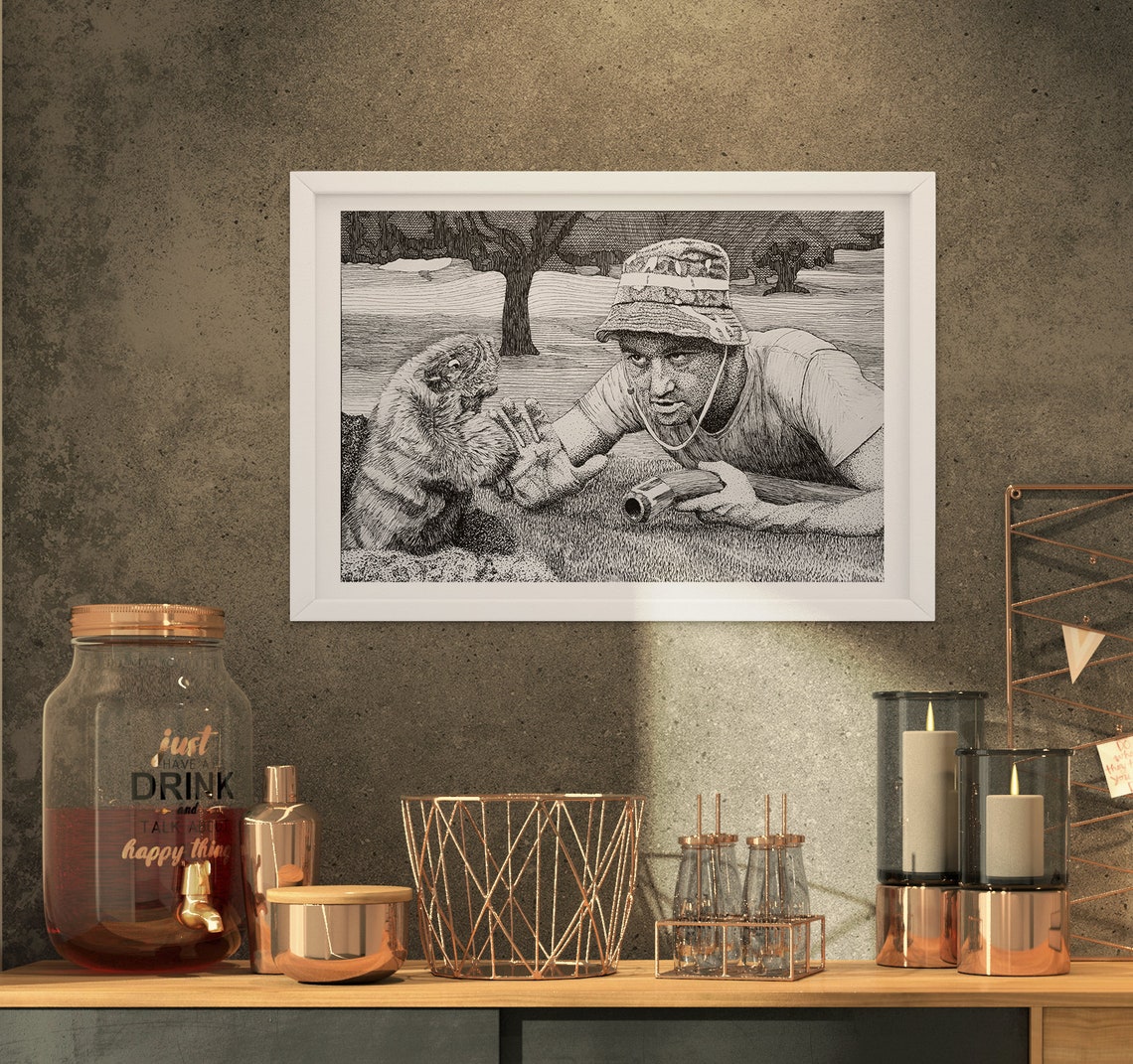 PRINTABLE Bill Murray Caddyshack Digital Illustration Download | Etsy