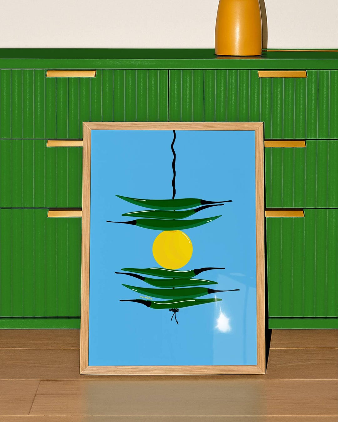 Nazar Battu Lemon & Chilli Print | Spiritual Art | Evil Eye Nazar ...