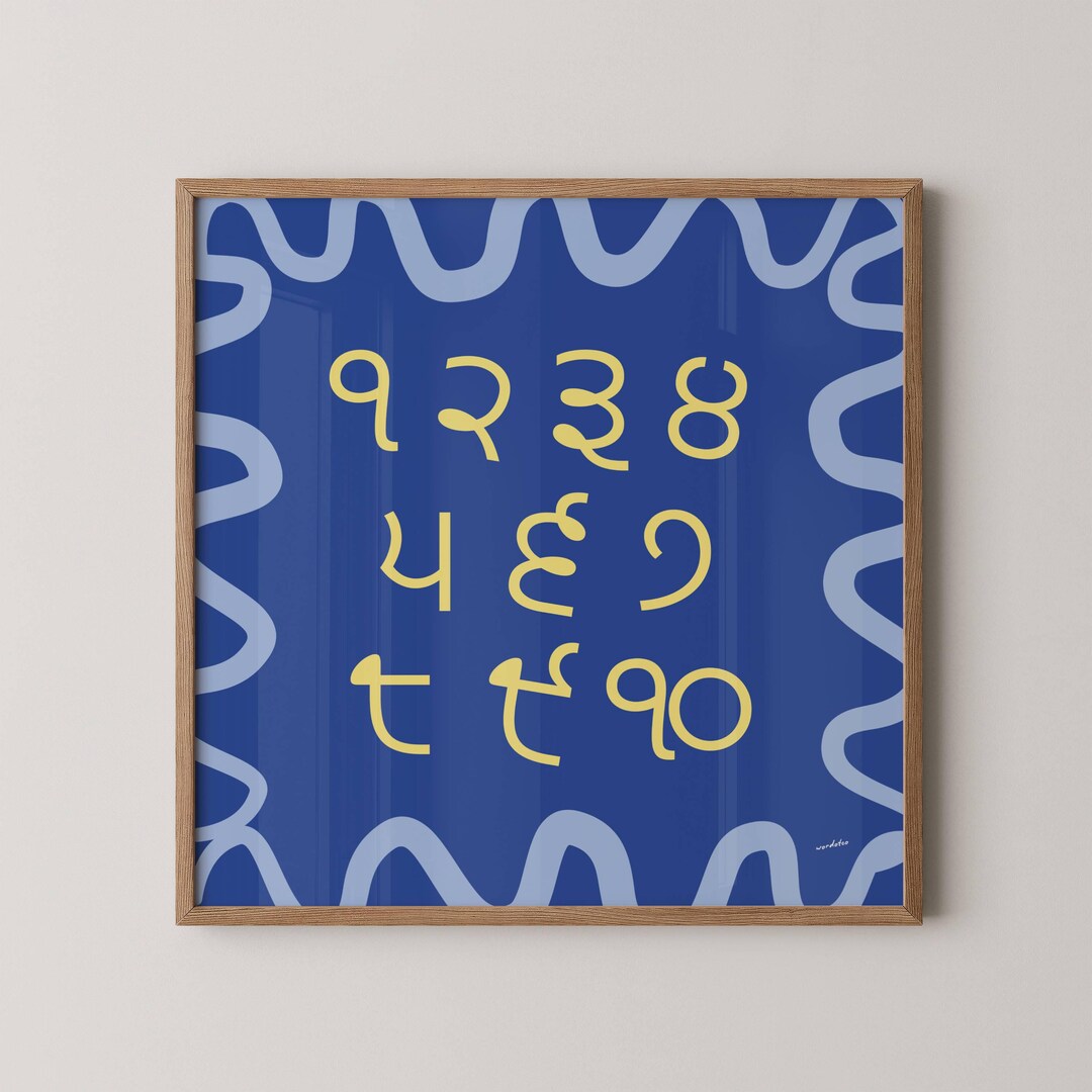 Punjabi Numbers Chart | Kids Learning Poster | Nursery Educational ...