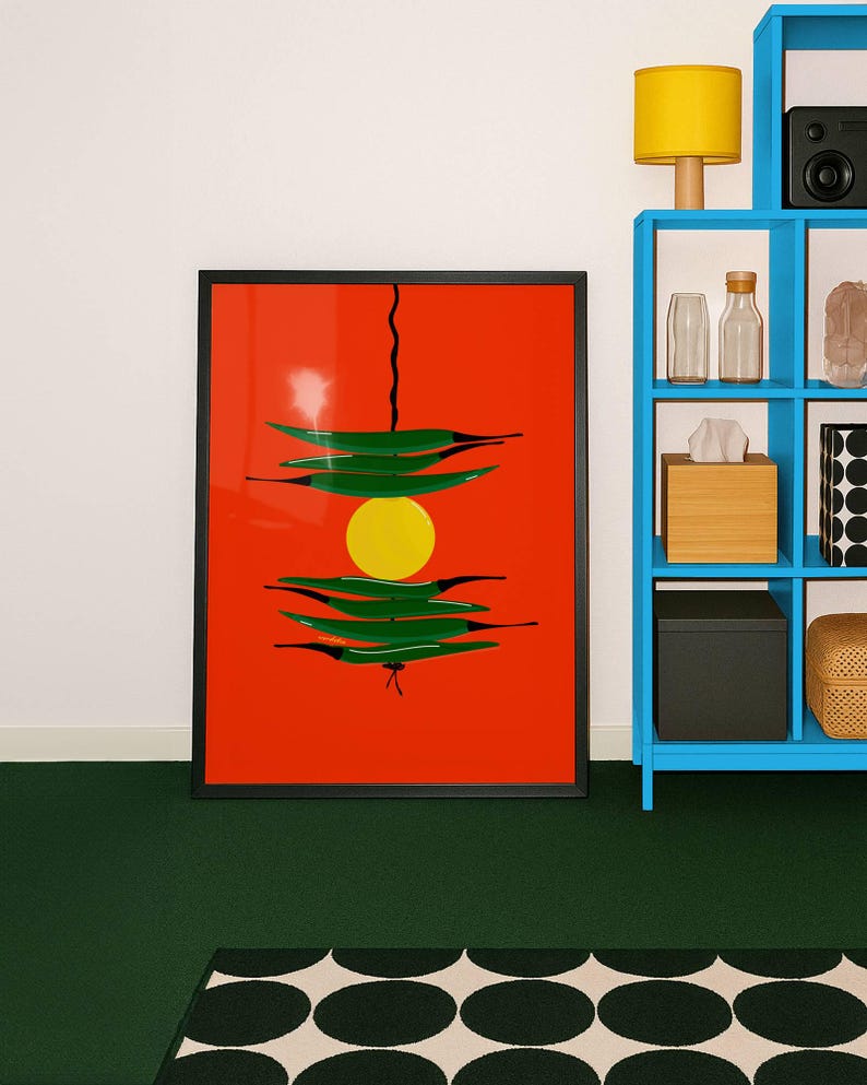 Nazar Battu Lemon & Chilli Print | Spiritual Art | Evil Eye Nazar ...