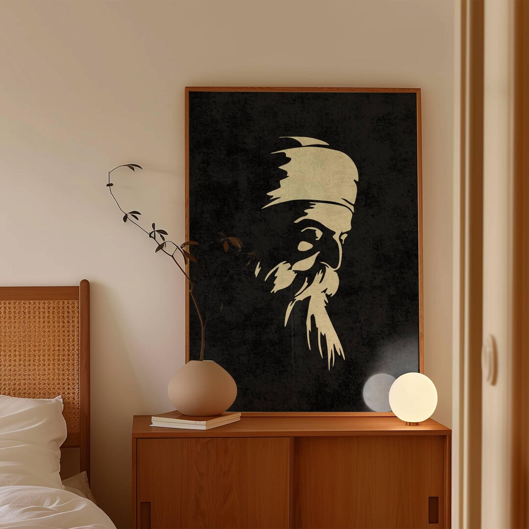 Guru Nanak Silouhette | Sikh Wall Art | Mythology Home Decor | Punjabi ...
