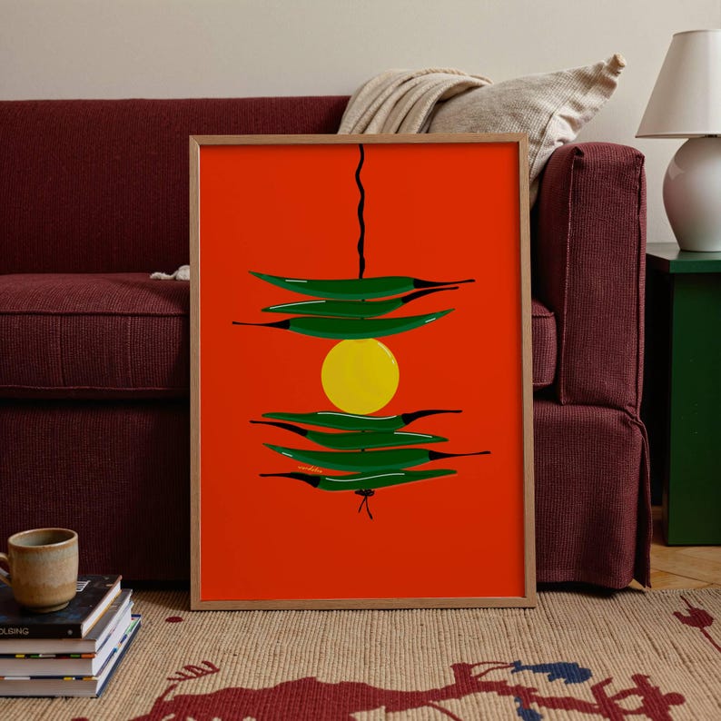 Nazar Battu Lemon & Chilli Print | Spiritual Art | Evil Eye Nazar ...