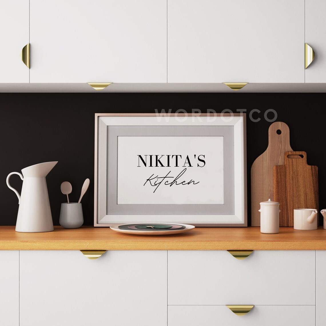 Personalised Kitchen Name Print | Etsy