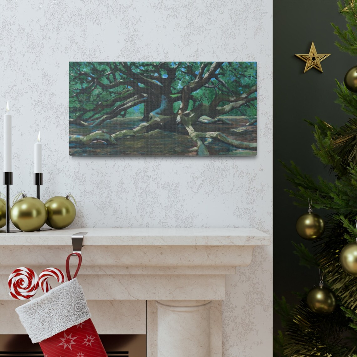 Angel Oak Painting Printed on Gallery Wrap Canvas - Etsy