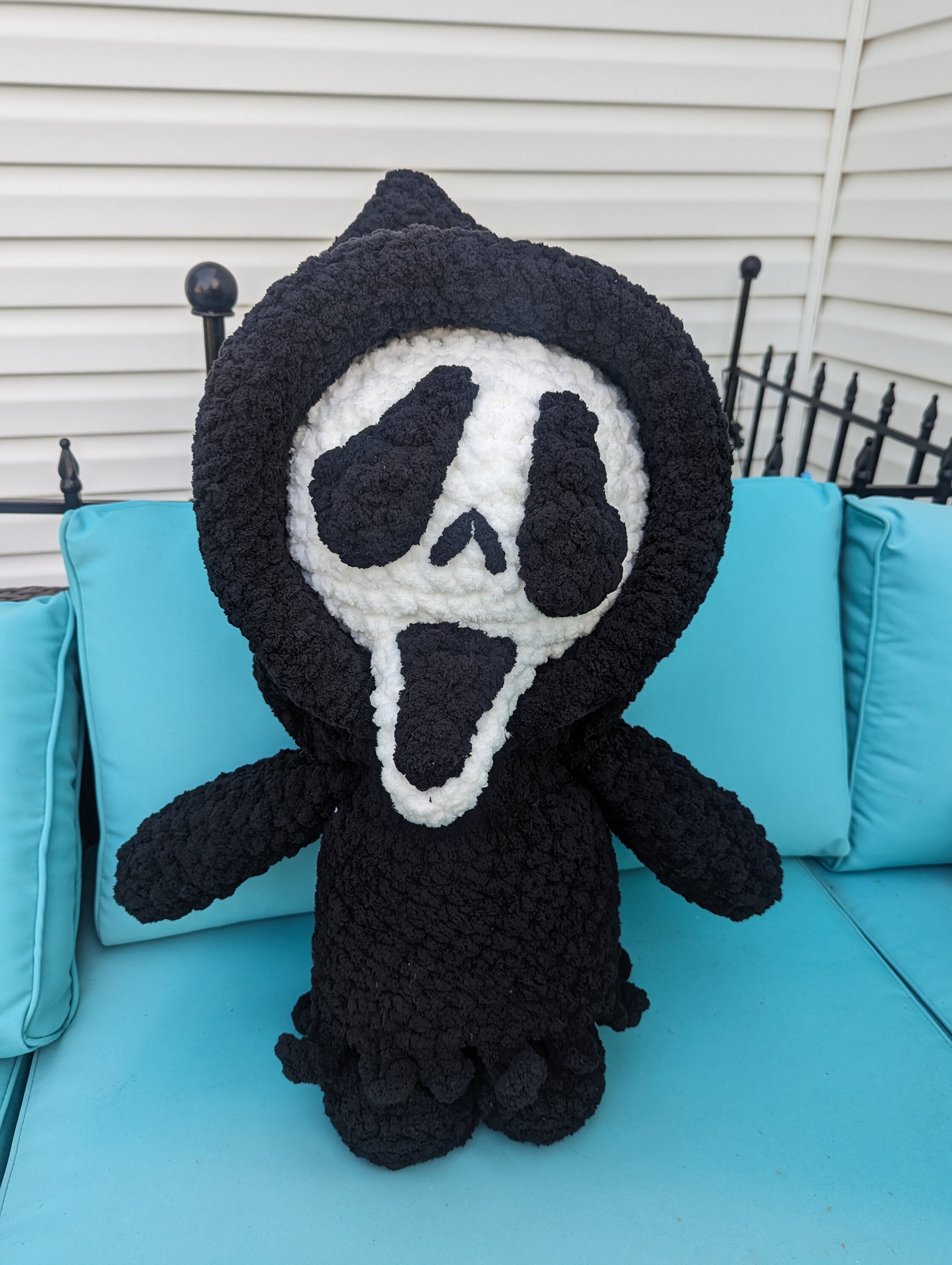 Giant Ghost Guy Crochet Plushie Horror Movie Doll Spooky - Etsy