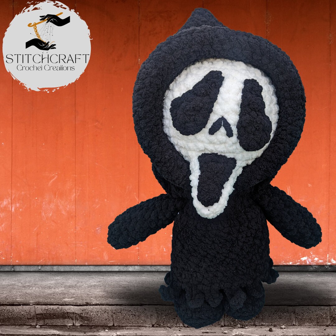Giant Ghost Guy Crochet Plushie | Horror Movie Doll | Spooky Stuffie - Etsy