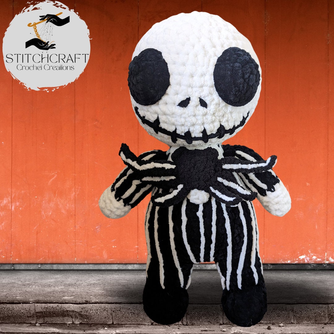 JUMBO Skeleton Halloween Crochet Plushie Horror Movie Doll Spooky ...