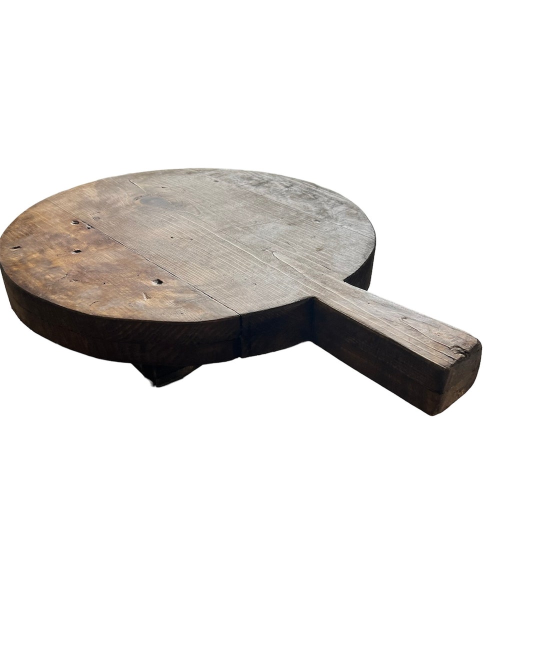 Large Wooden Round Riser/kitchen Décor/cutting Board/display Stool ...