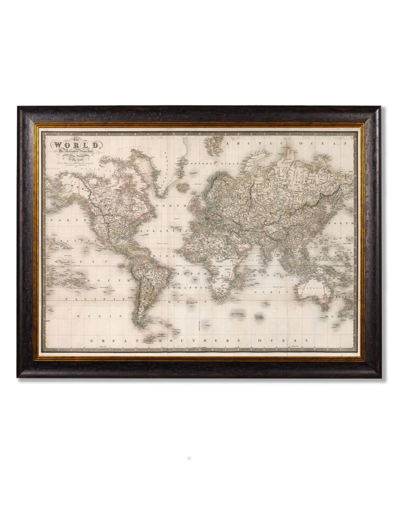 Antique Vintage Style Framed Map of the World Picture Print - Etsy UK