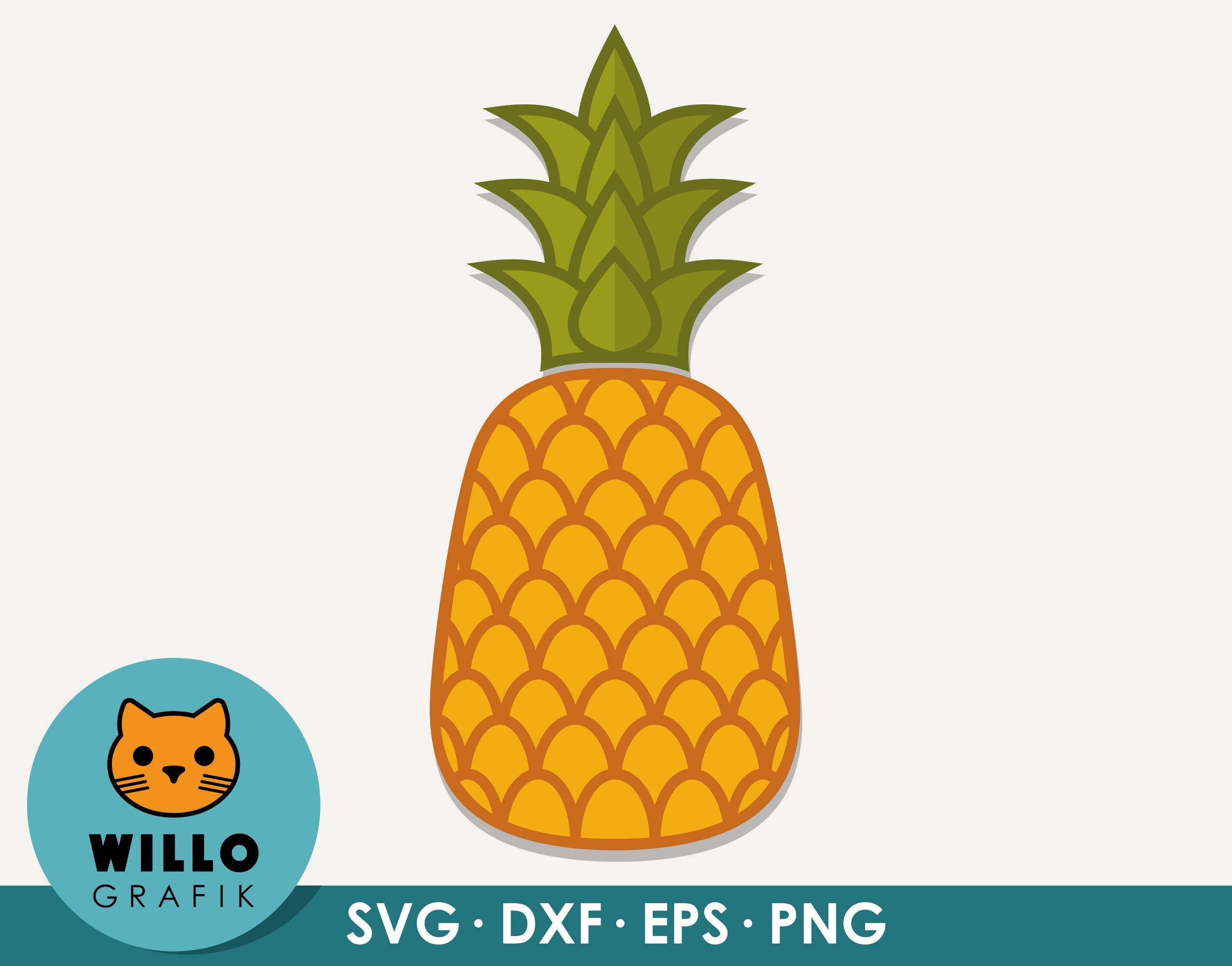 Pineapple SVG Pineapple Clipart Cute Pineapple Digital Download ...
