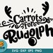 Carrots for Rudolph SVG Christmas Reindeer Craft Cute Plate Print ...