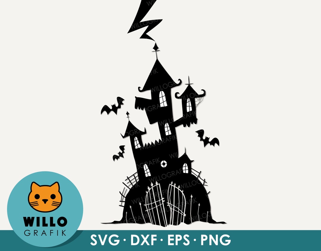 Haunted House SVG Halloween Castle SVG Halloween Cut File Spooky ...