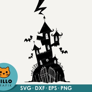 Haunted House SVG Halloween Castle SVG Halloween Cut File Spooky ...