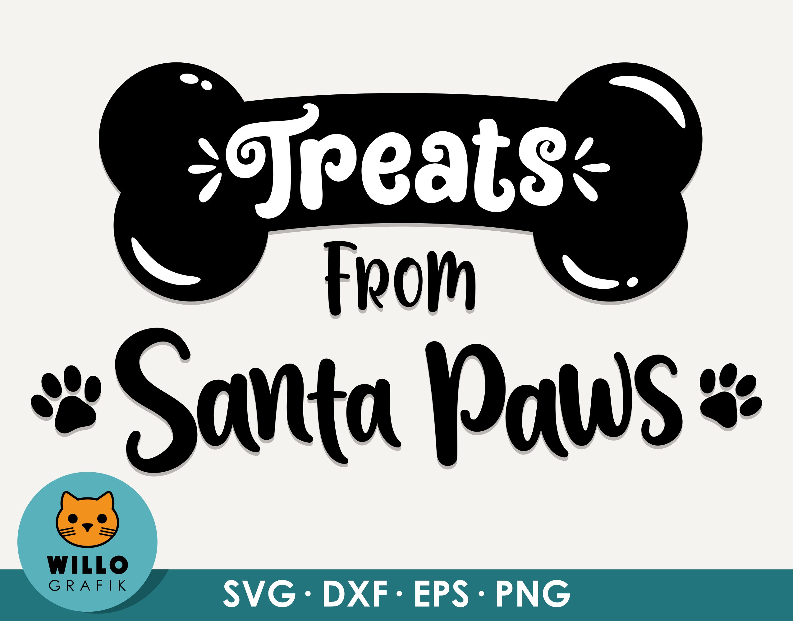 Buy Treats From Santa Paws SVG Design Christmas Dog Gift Idea Xmas Pet ...