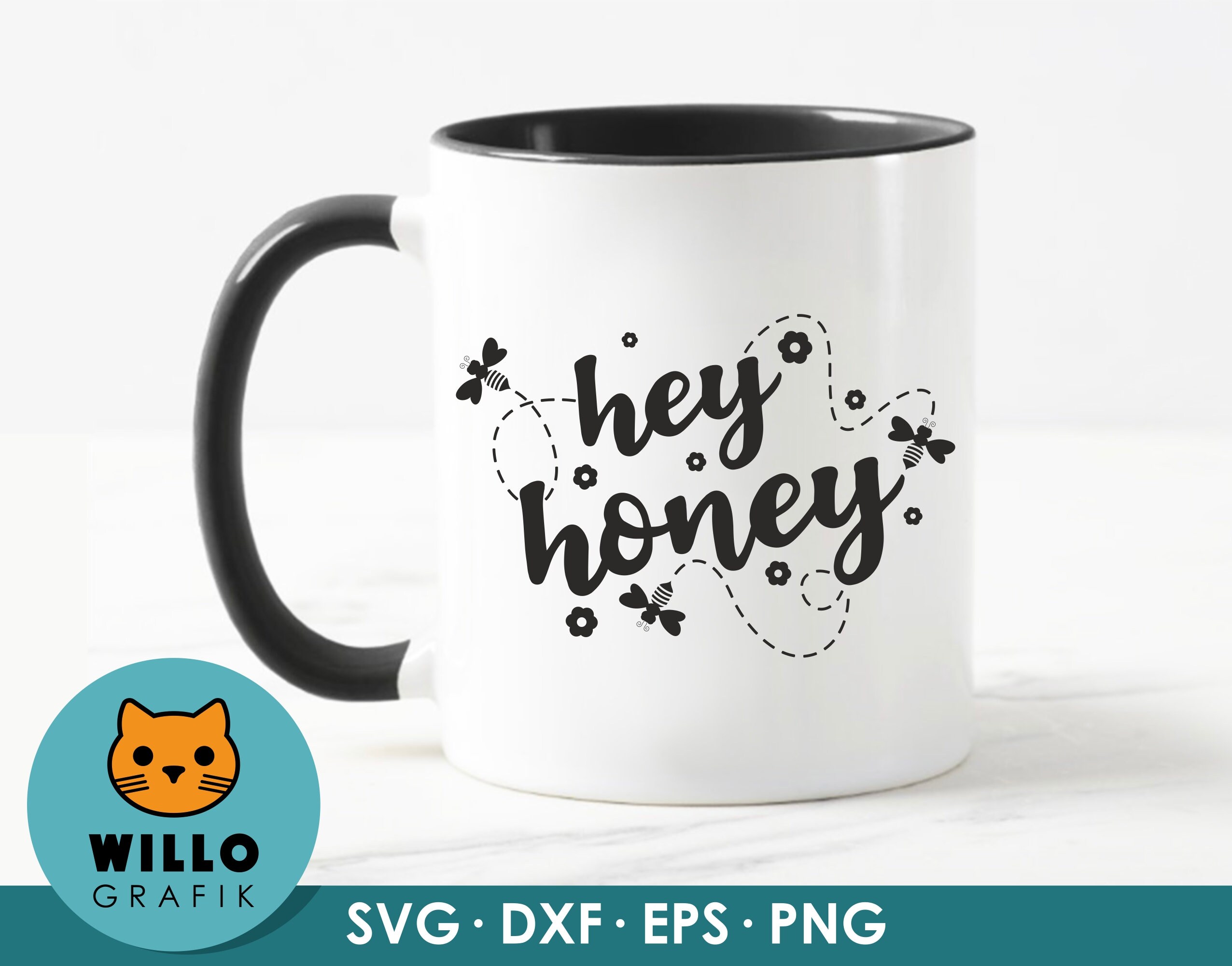 Hey Honey Bee SVG Honeybee Clipart Hey Honey Digital Download Bug ...