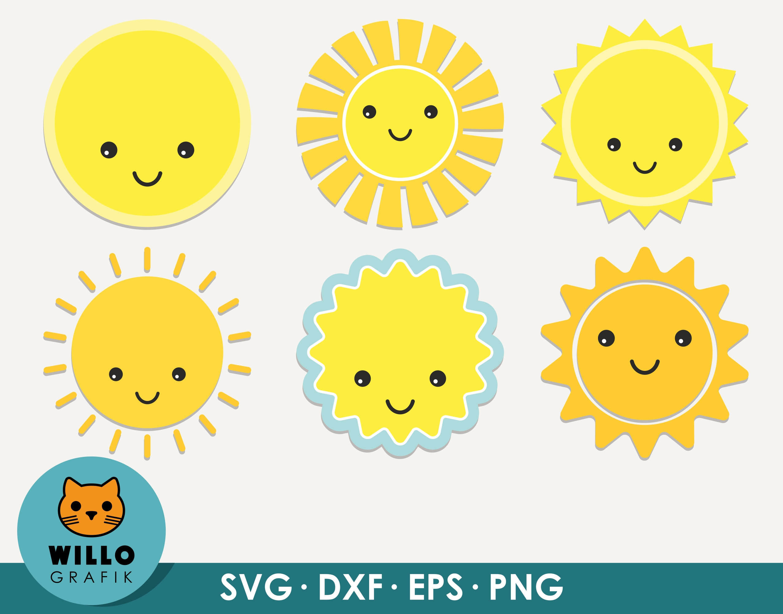 Sun SVG Sun Cute Set Nursery Printable Star Set Download Sun Kids ...