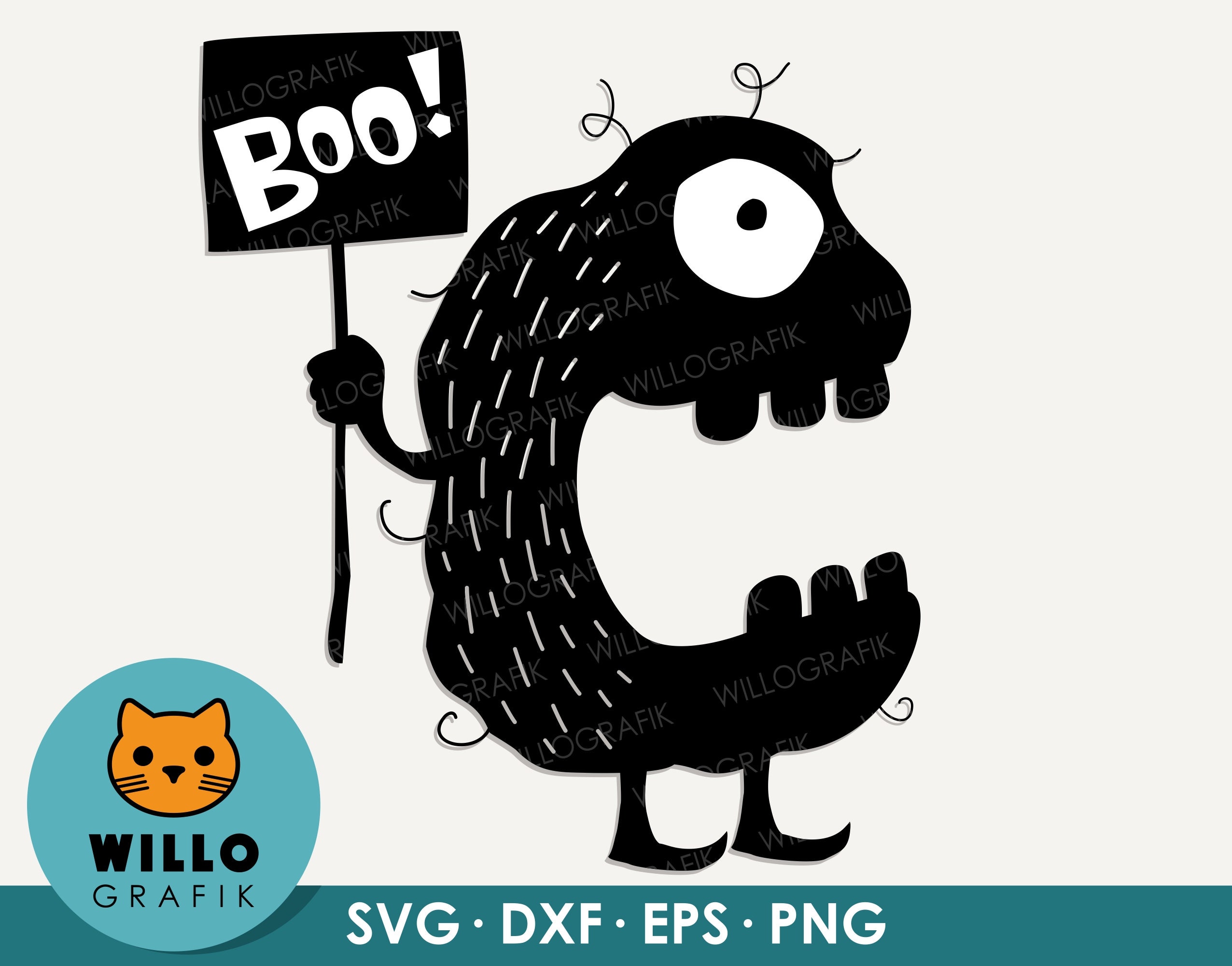 Cute Monster SVG Halloween Monster SVG Kids Craft Design Little Alien ...