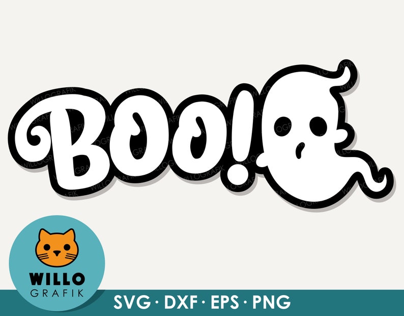 Cute Ghost SVG Halloween Boo Digital Download Halloween Cut File Ghost ...