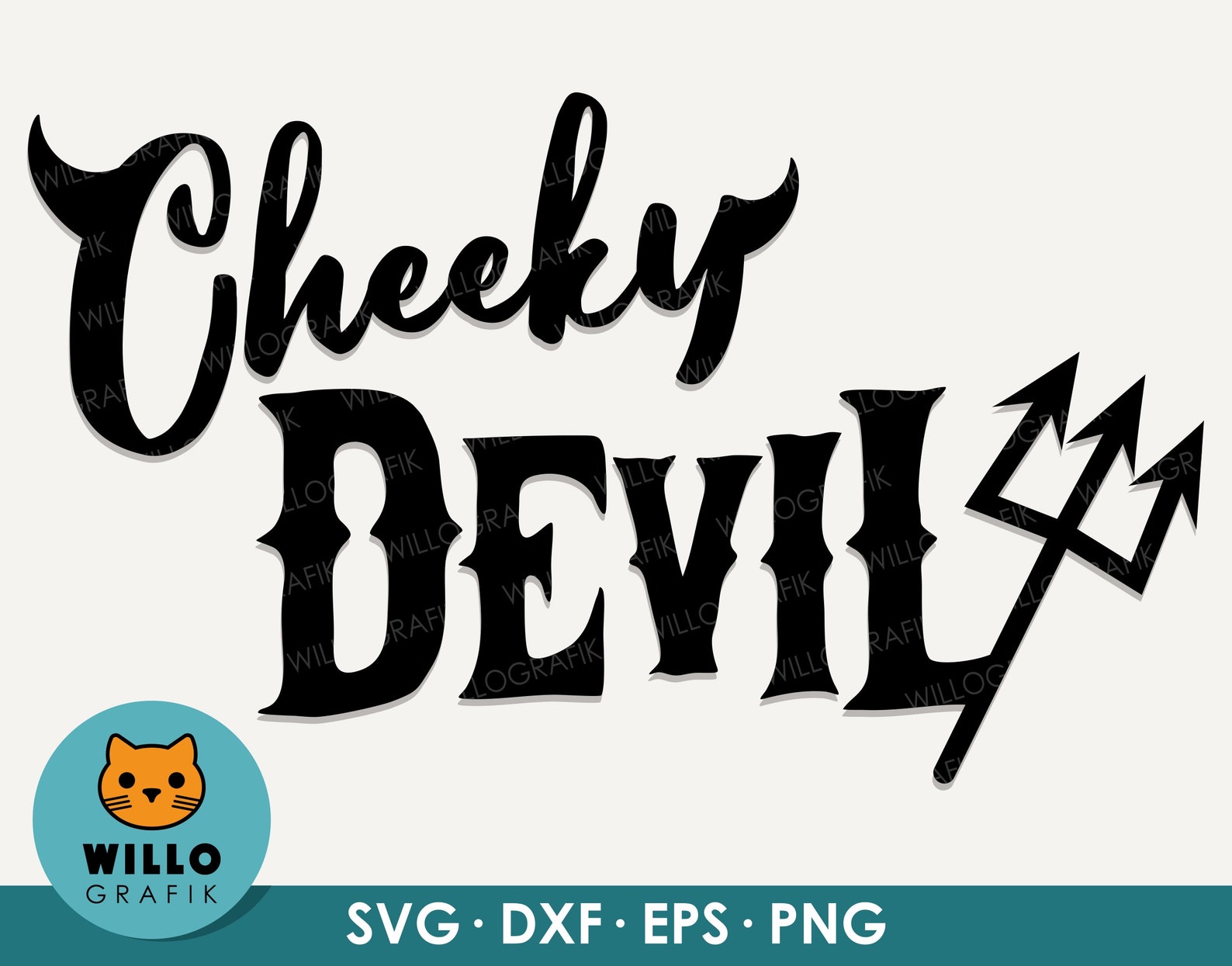 Cheeky Devil SVG Halloween SVG Fichier coupe Pitchfork Devilish SVG ...
