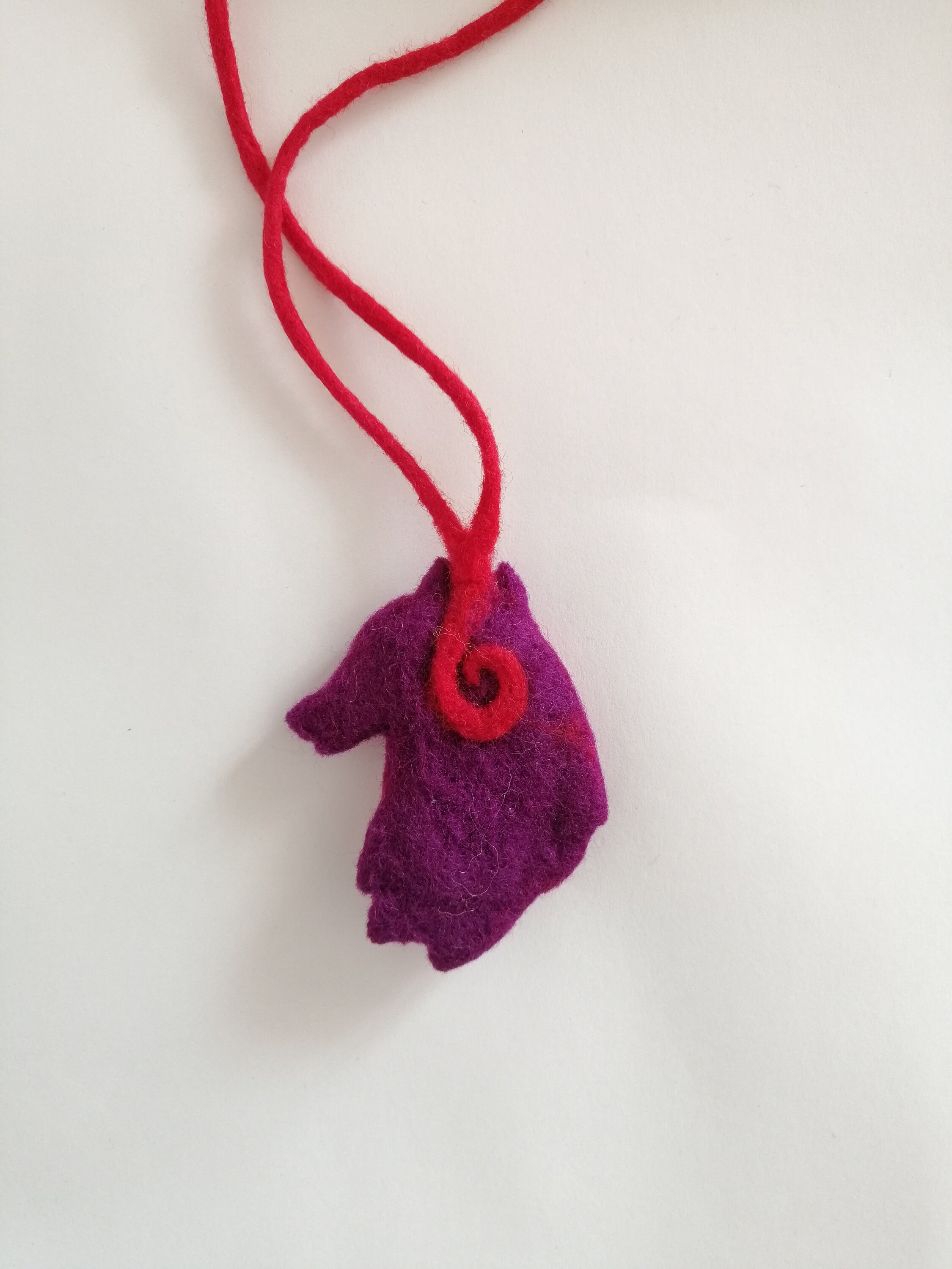 WOLF FELTED NECKLACE, With Tree Bark, Adjustable, Sliding Closure - Etsy