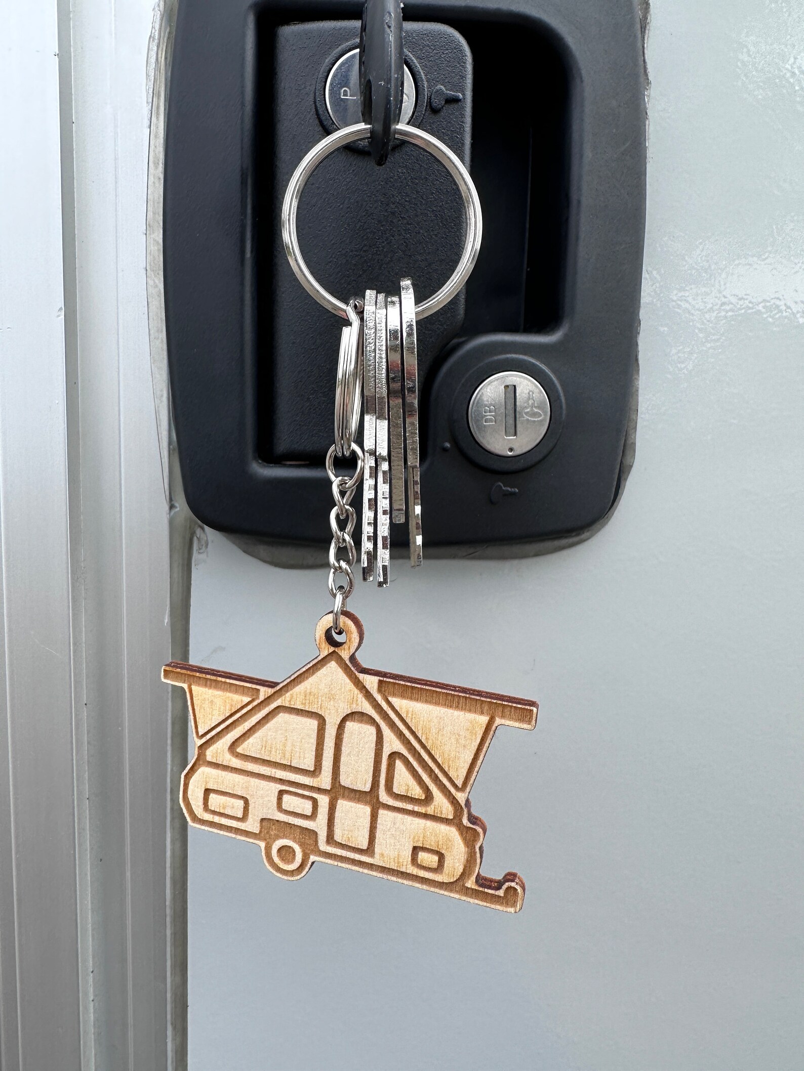 A-frame Camper Pop-up Trailer Keychain Customizable Wood - Etsy