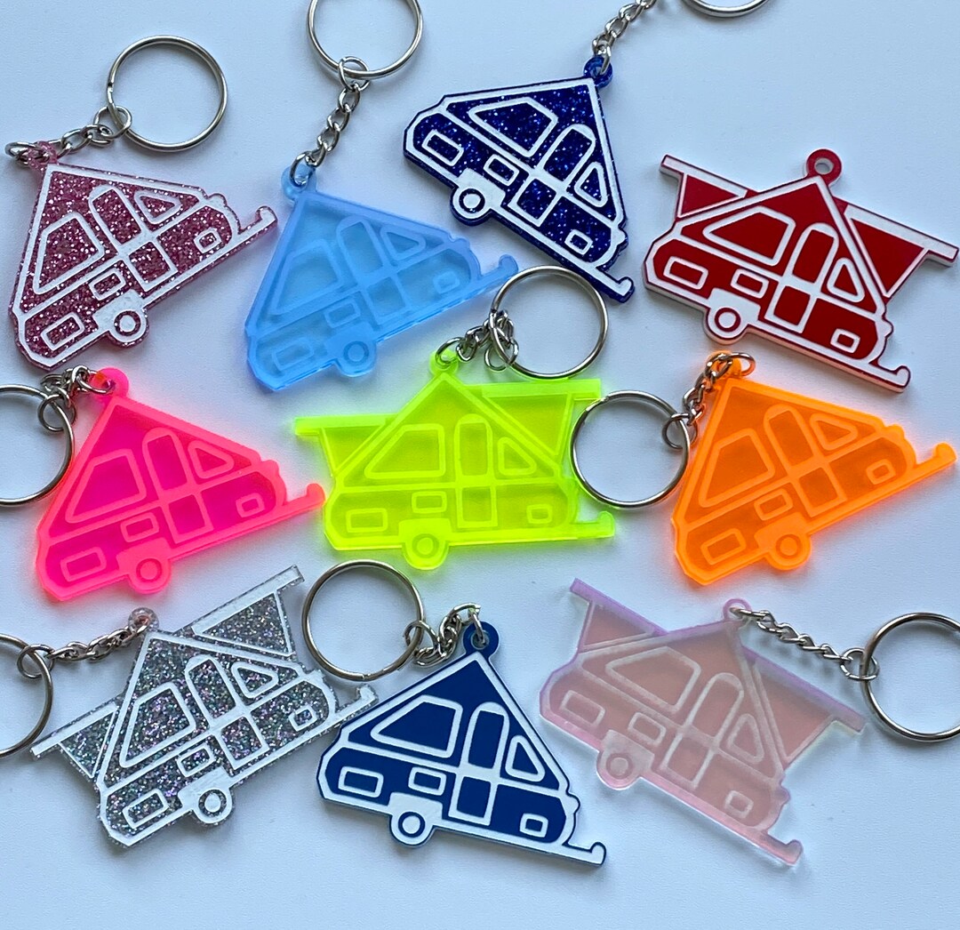 A-frame Camper Pop-up Trailer Keychain Acrylic - Etsy
