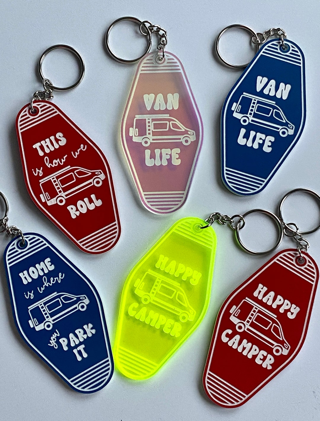 Van Life Keychain, Retro Motel Keychain, Sprinter, Van Conversion ...