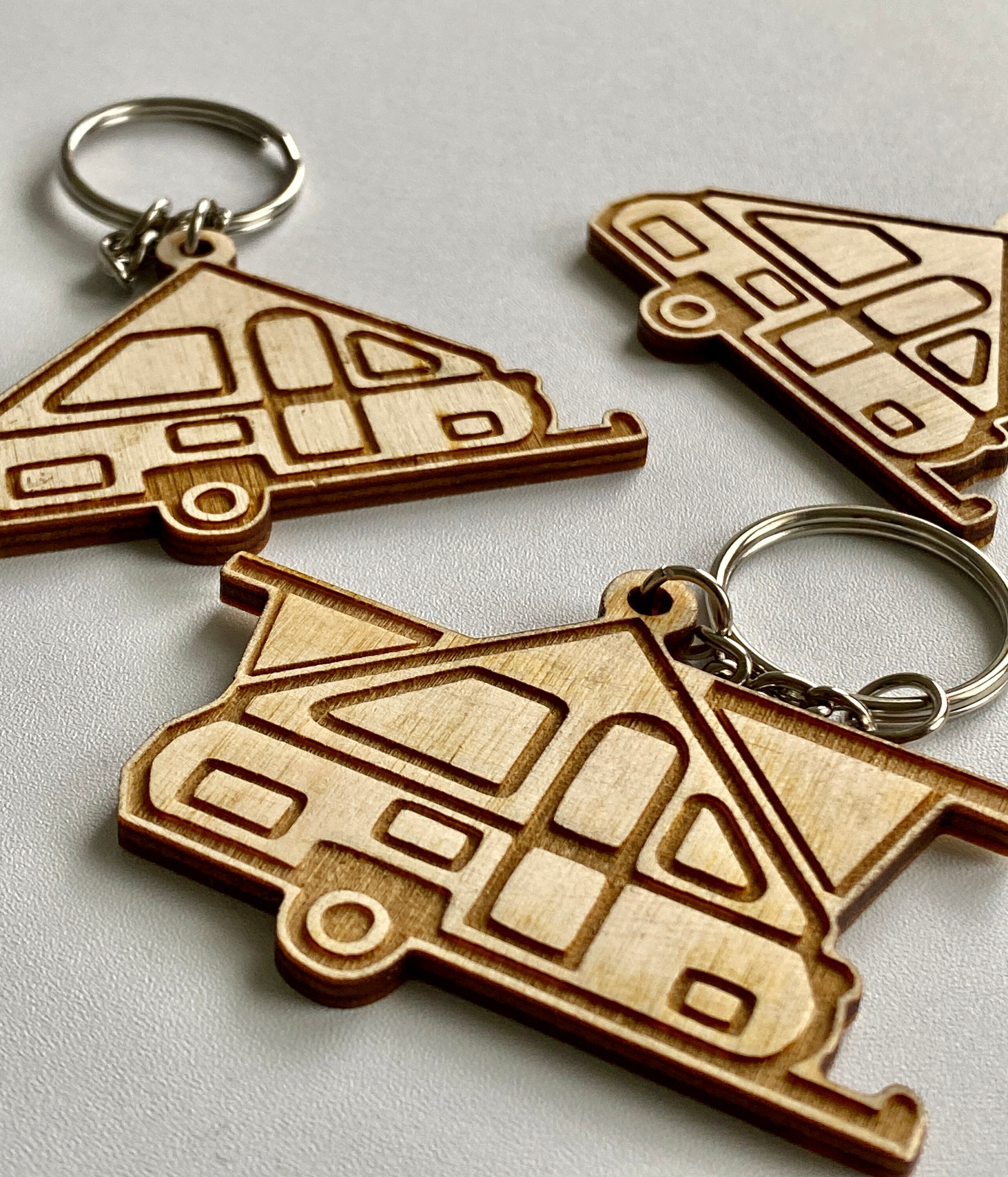 A-frame Camper Pop-up Trailer Keychain Customizable Wood - Etsy
