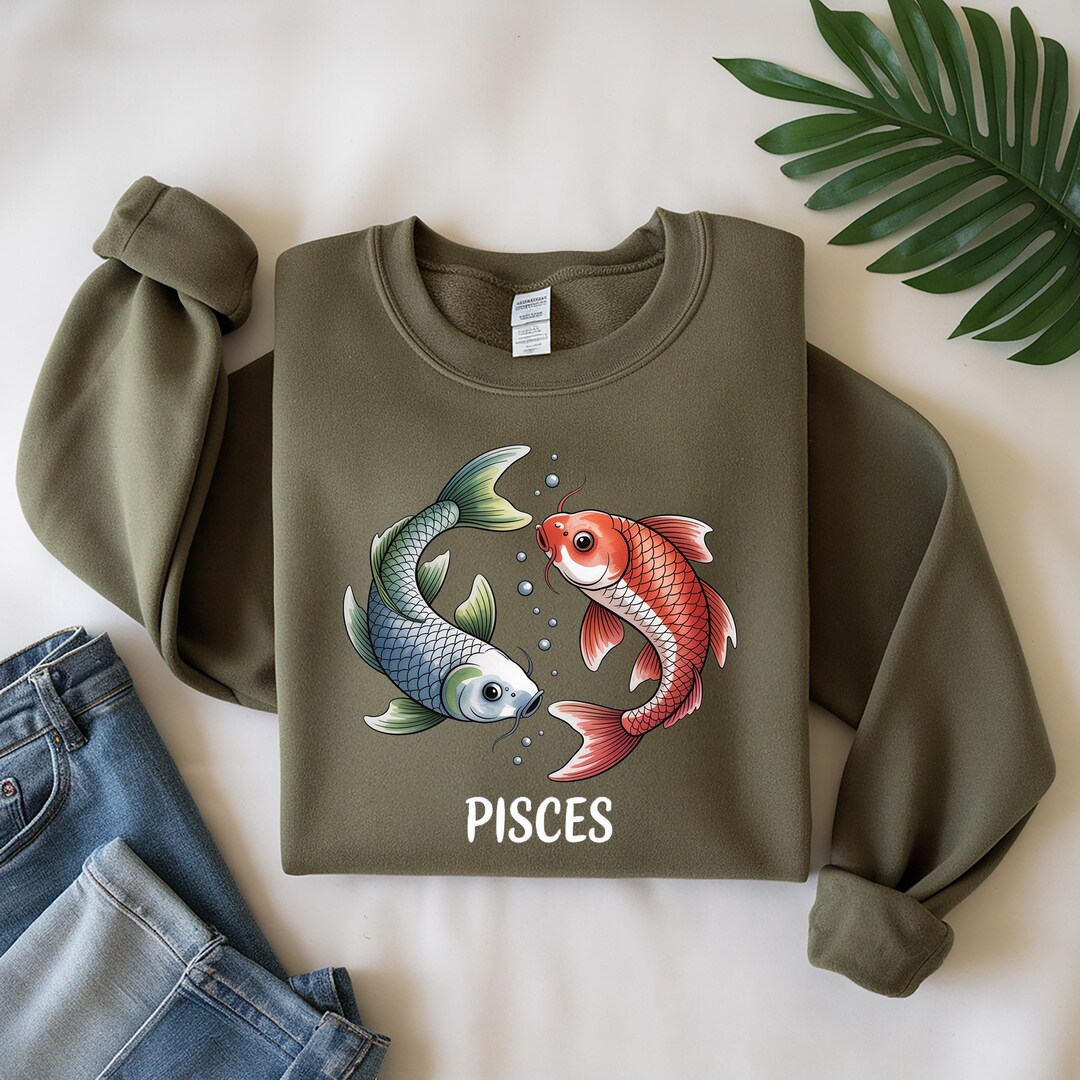 Pisces Koi Fish Zodiac Shirt: Artistic Astrology Tee - Etsy