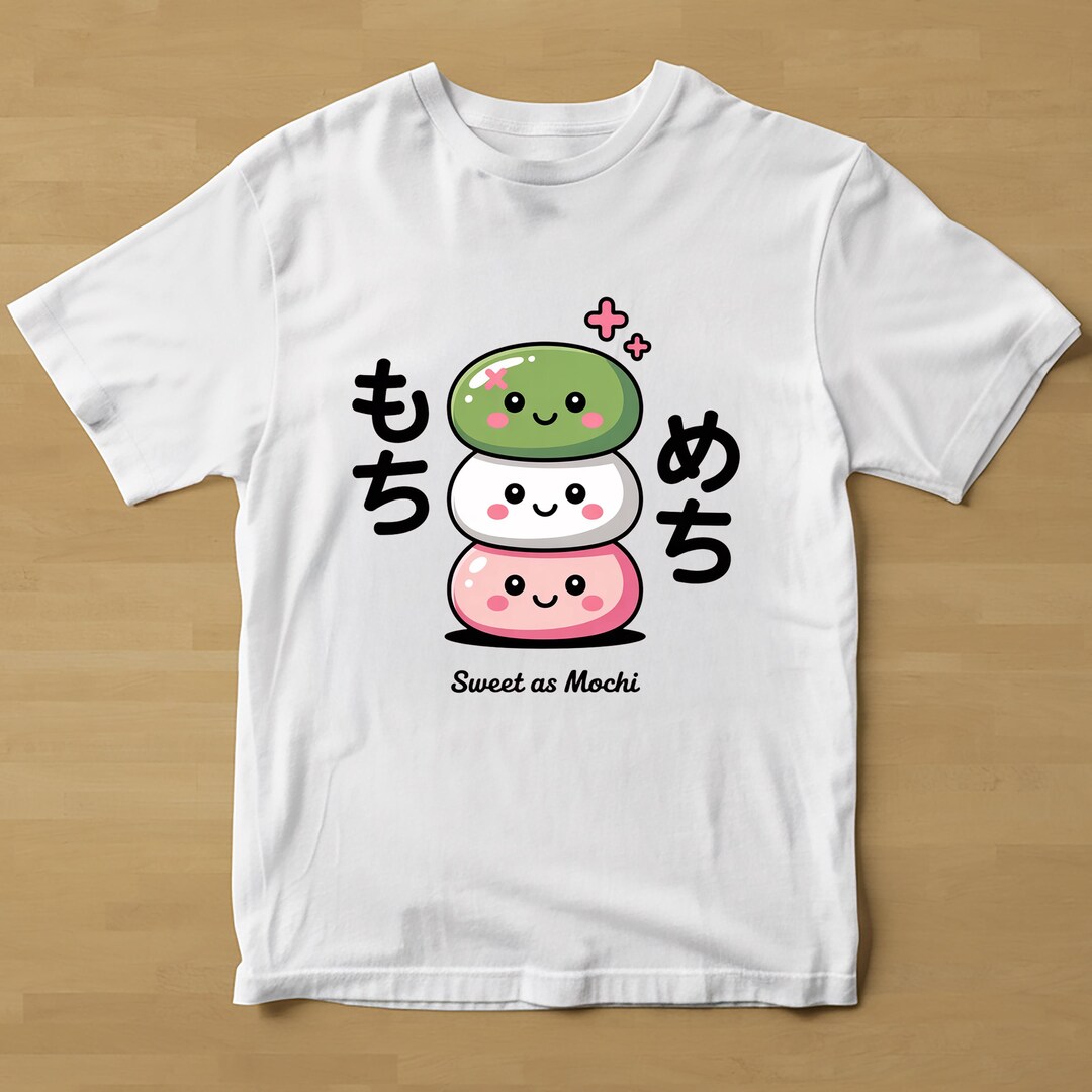 Sweet as Mochi Shirt, Cute Japanese Snack Tee, Pastel Dango T-shirt ...