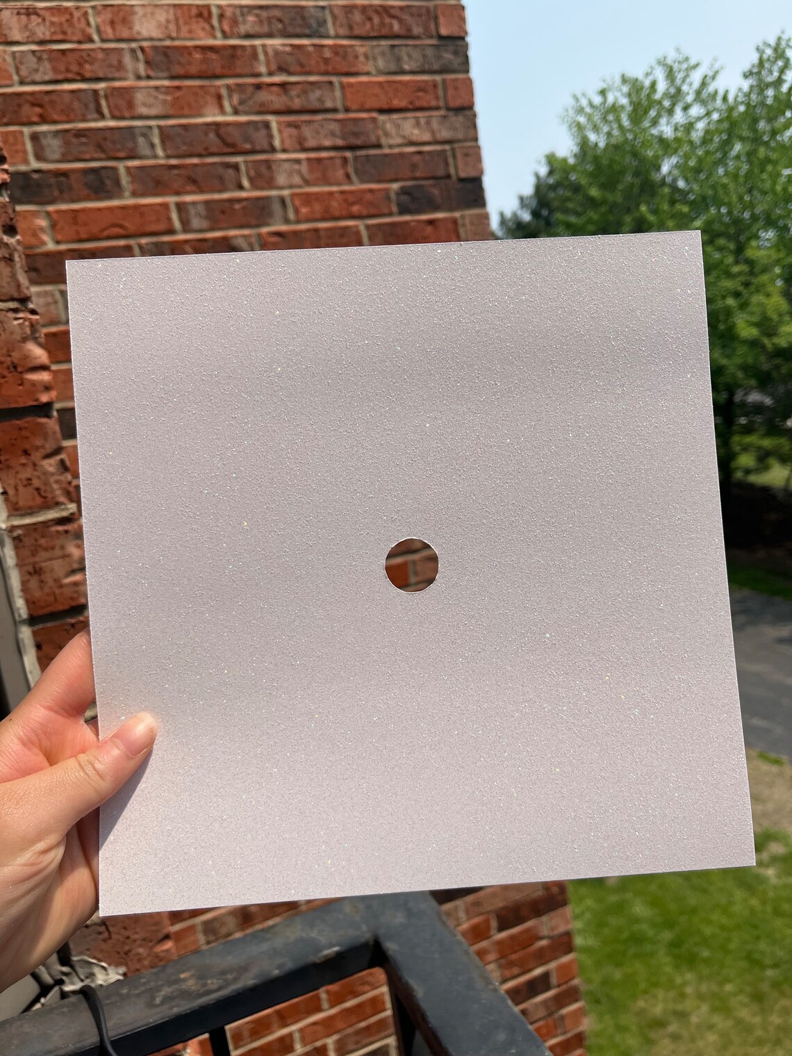 Glitter Cardstock Graduation Cap Topper Base White - Etsy