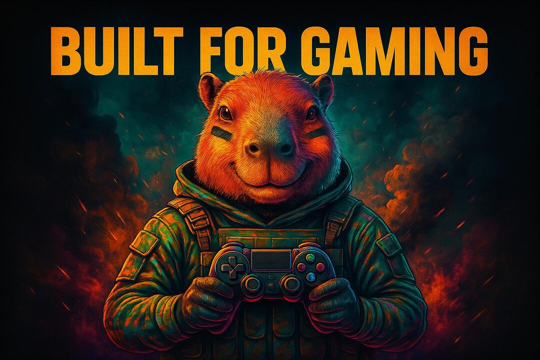 Built for Gaming- Capybara Gamer Mousepad Art – Printable XXL JPG ...