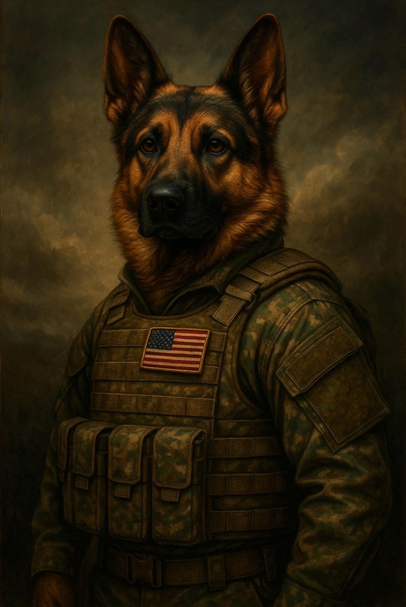 Military Animal Art Bundle – Paratrooper Frog, Tactical Shepherd ...