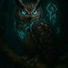 Owl of the Ancient Runes – Mystical Forest Animal Art | Digital ...