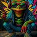 Street Vibes Graffiti Frog Wall Art | Hip Hop Urban Frog Printable ...