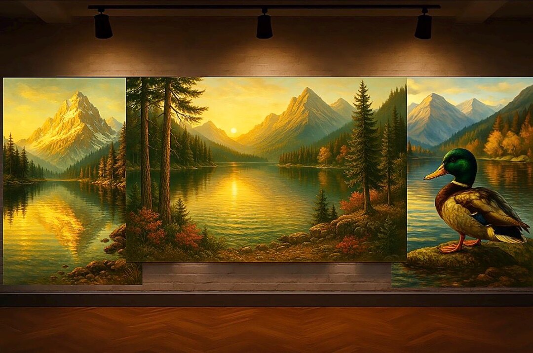 Mountain Duck Wall Art – 3 Scenic Nature Prints | Realistic Duck ...
