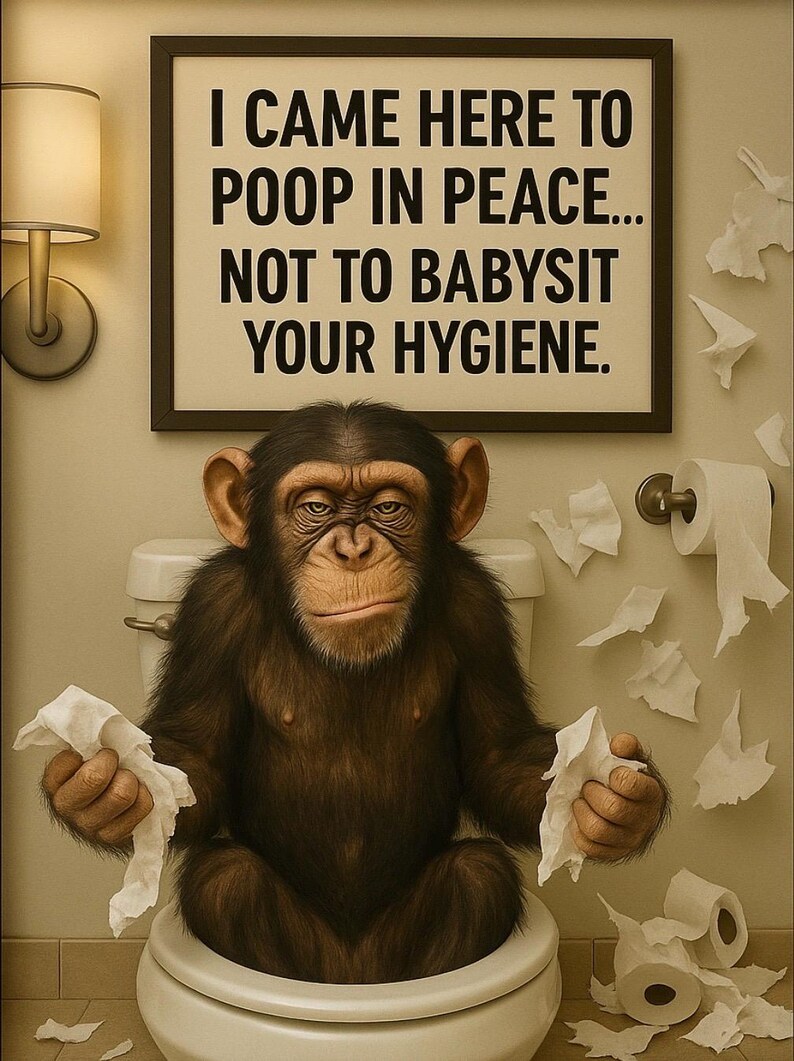 30% off – 48 Hours Only! Funny Bathroom Wall Art - “poop in Peace ...