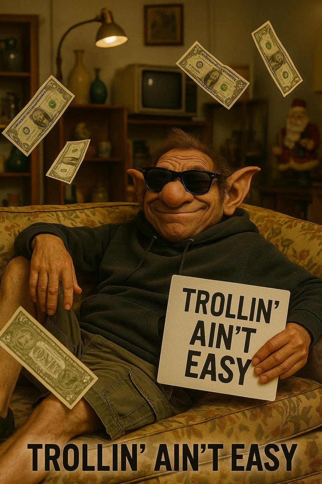 Trollin’ Ain’t Easy – Funny Digital Wall Art Printable | Troll Humor ...