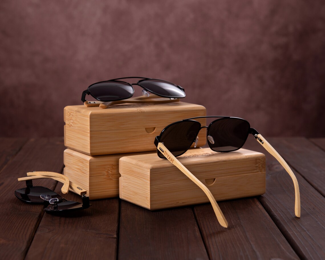 Personalized Sunglasses With Wooden Box Groomsmen Gifts - Etsy