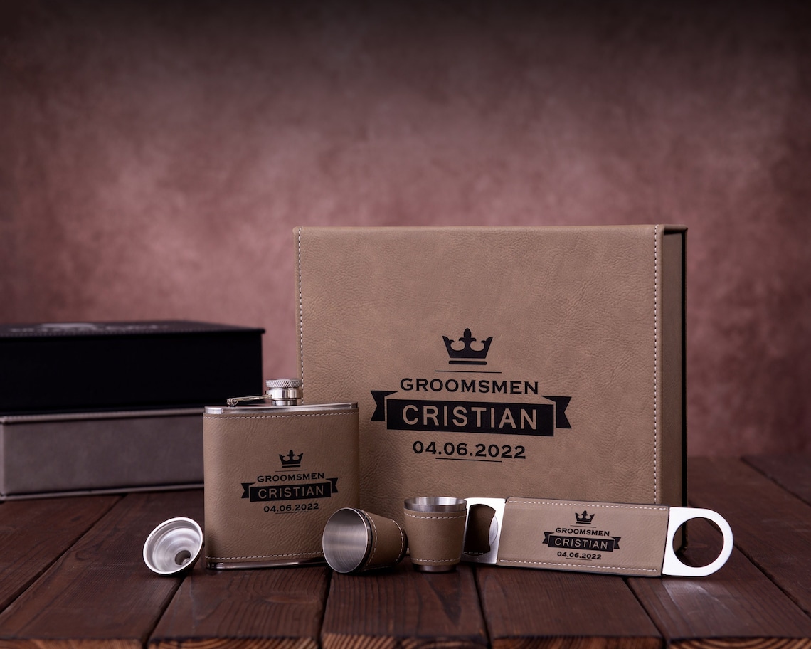 Personalized Flask Gift Set Bottle Opener and Flask With - Etsy UK