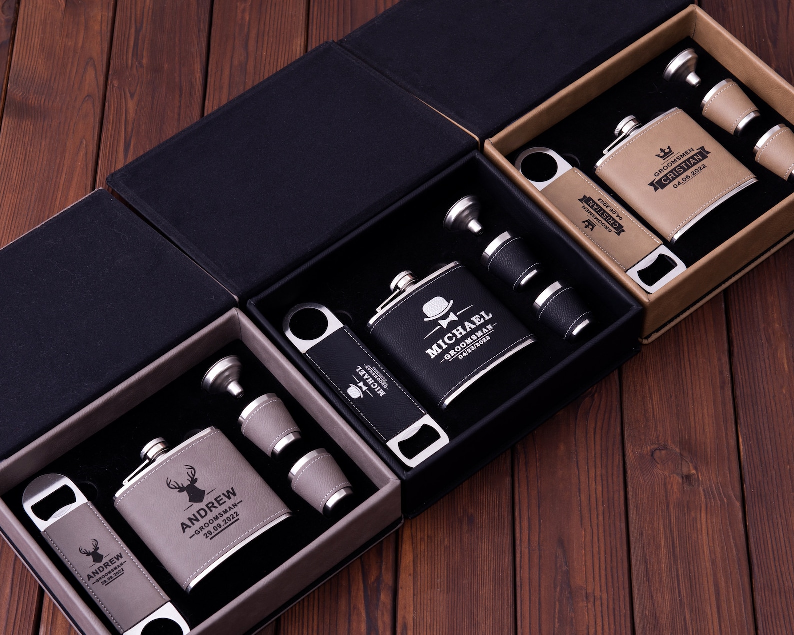 Personalized Flask Gift Set Bottle Opener and Flask With - Etsy UK