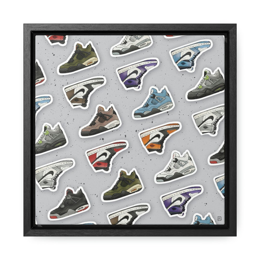 Jordan Pattern Design Gallery Canvas Wraps, Square Frame - Etsy