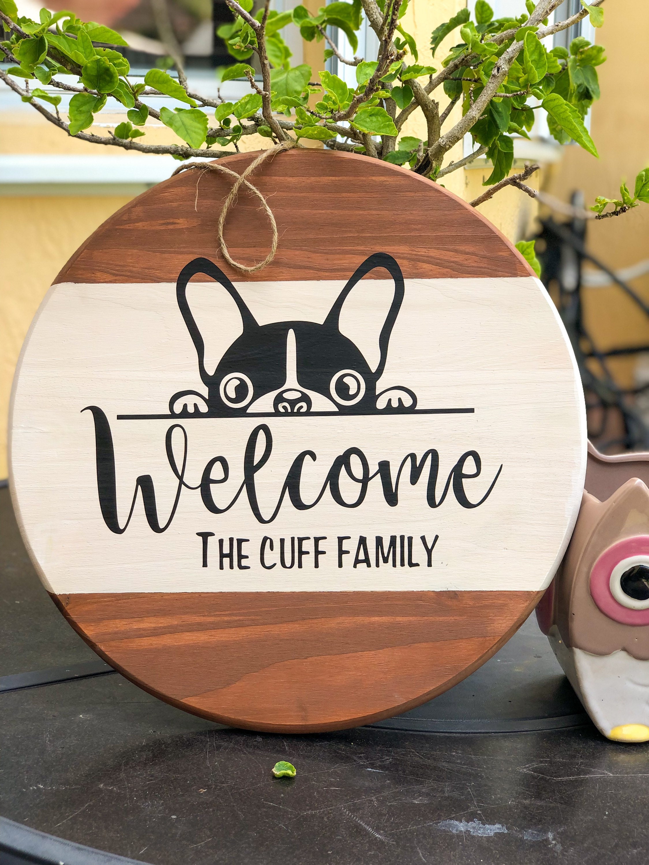 Welcome Family Name Sign Dog Lovers Porch Sign Gift Pet - Etsy