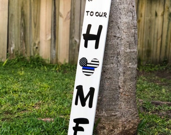 Thin Blue Line Door Sign - Etsy
