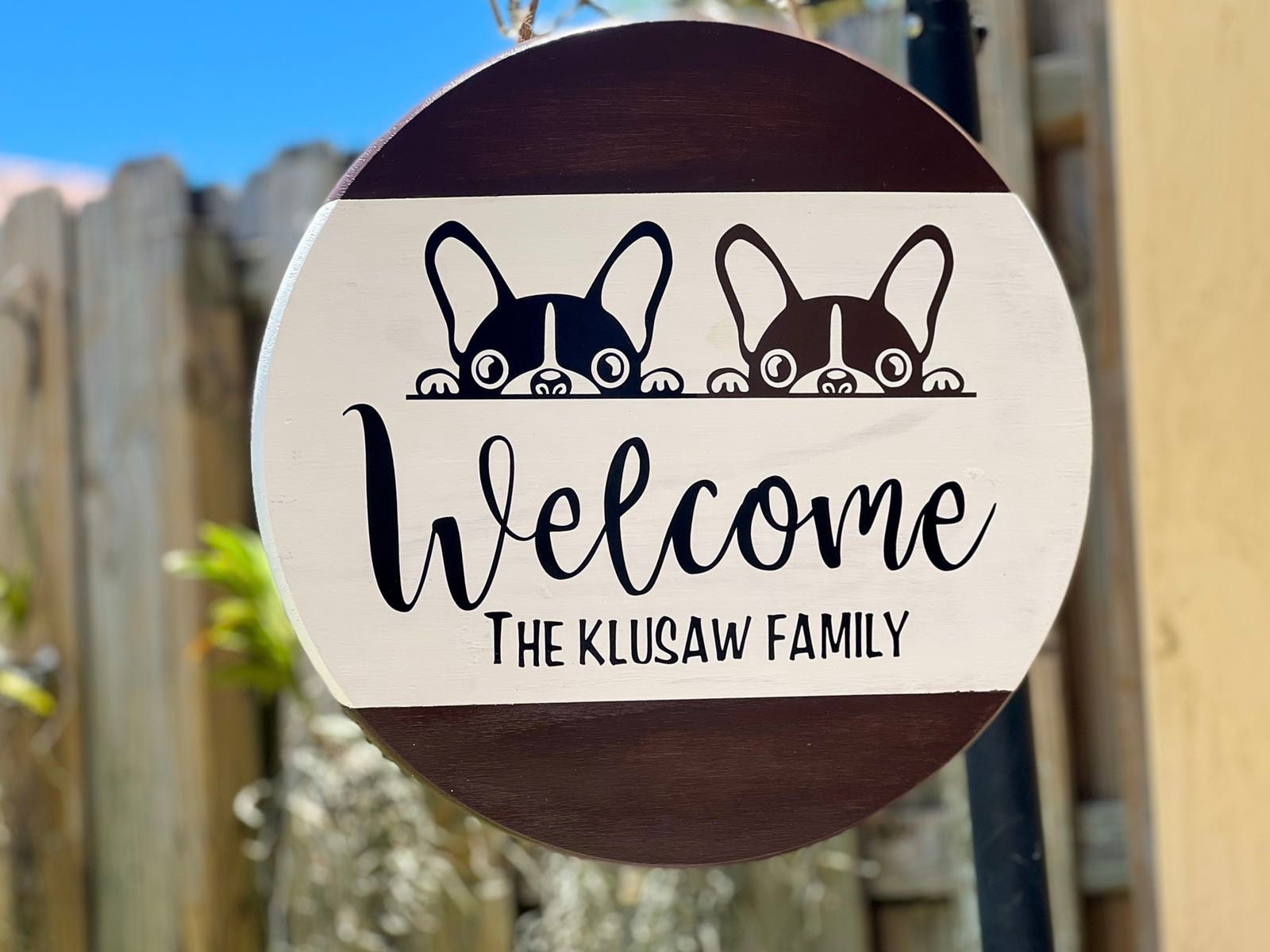 Welcome Family Name Sign Dog Lovers Porch Sign Gift Pet - Etsy