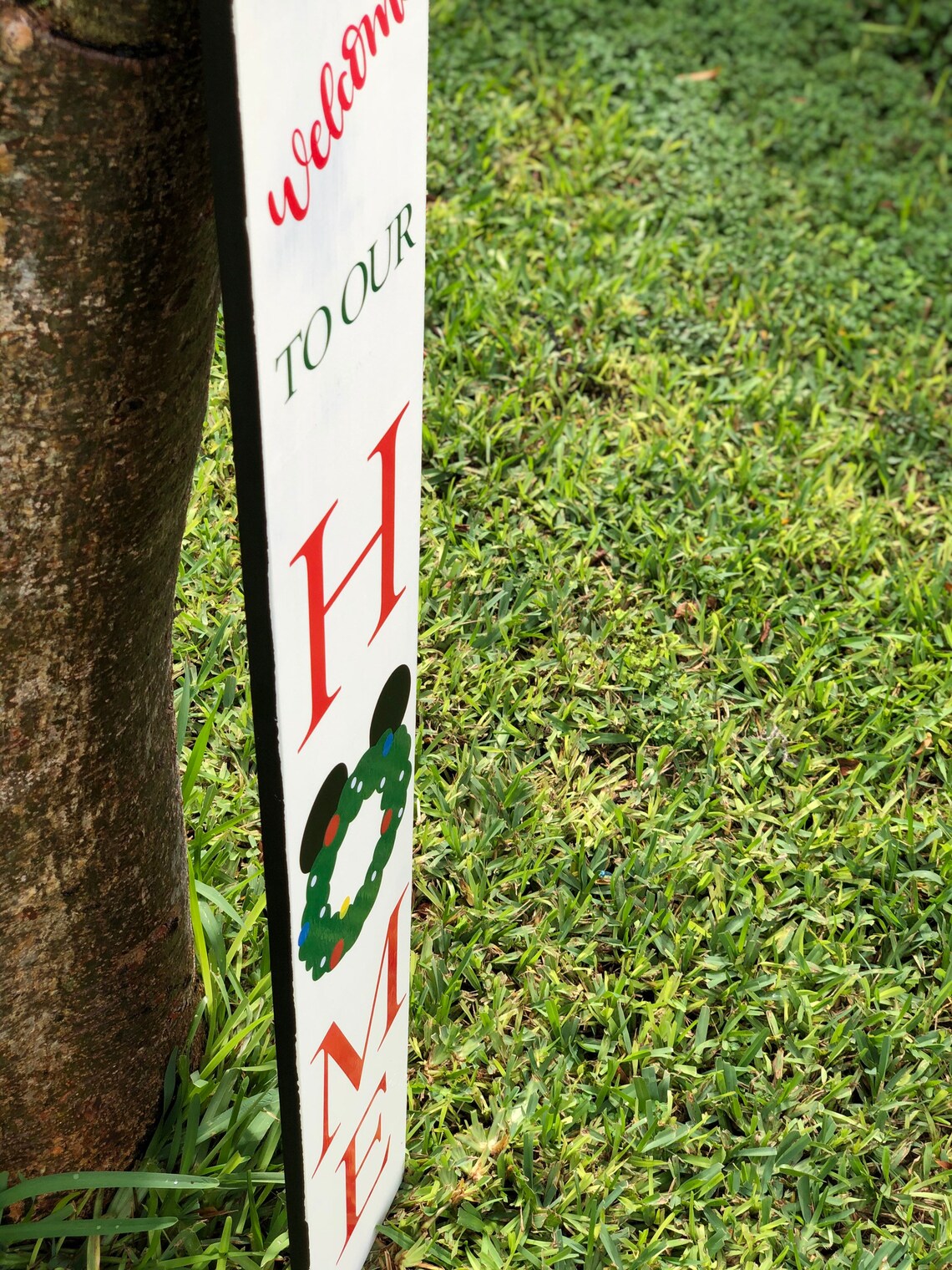 Mickey Christmas Welcome to Our Home Porch Sign Holiday/disney - Etsy