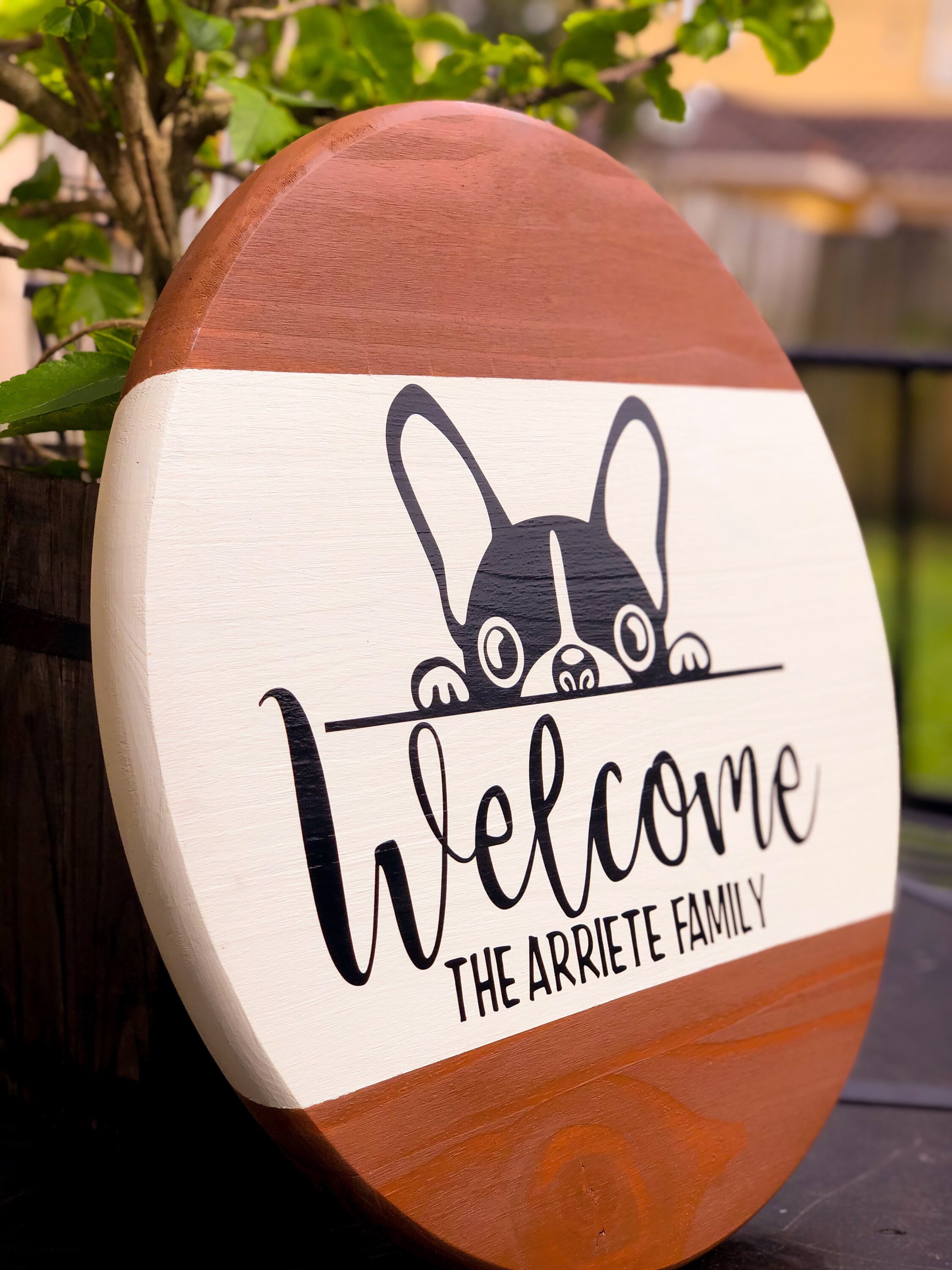 Welcome Family Name Sign Dog Lovers Porch Sign Gift Pet - Etsy